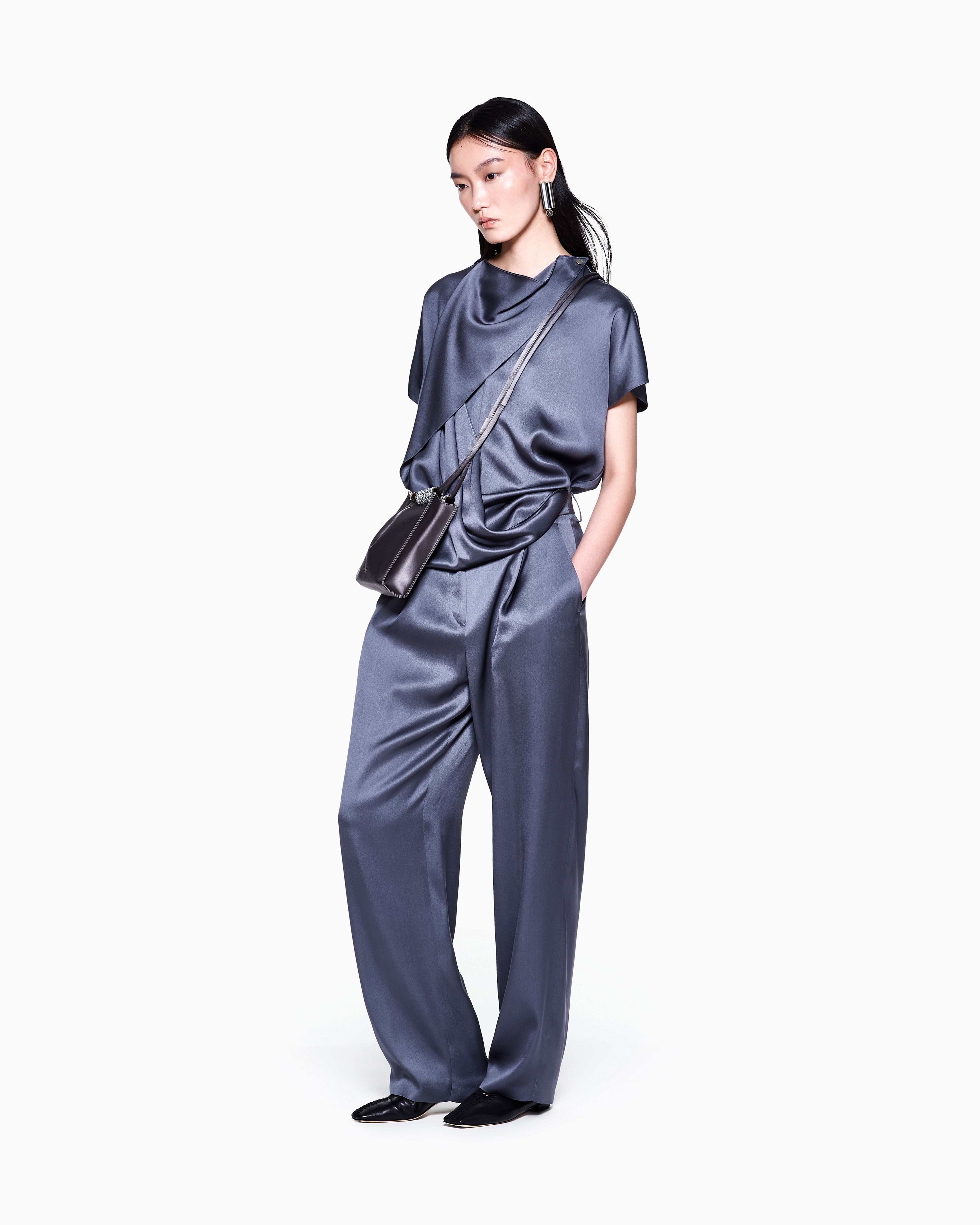 GIORGIO ARMANI Double Silk Satin Blouse